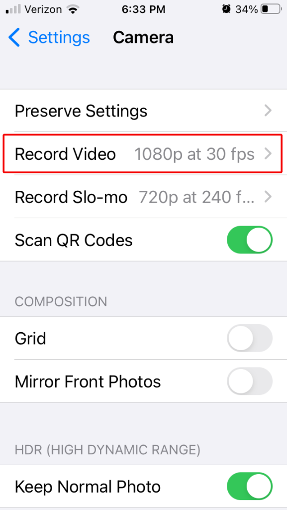 VIDEOS: How to Set Video Settings Correctly On An iPhone or Android - FCP Live-In
